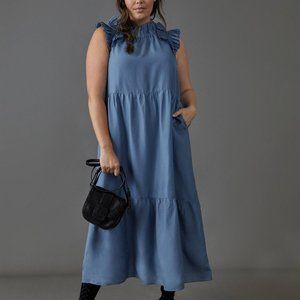 Anthropologie | Dresses | Htf Anthro Lucena Tiered Ruffled Maxi Dress ...